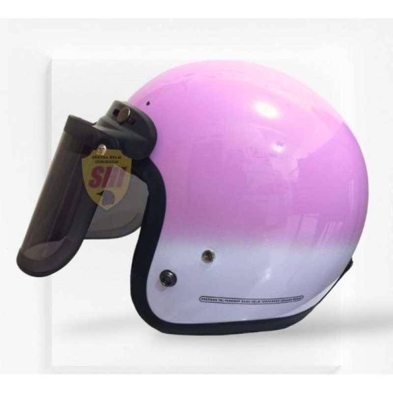 Promo Helm Bogo Polos Solid Dewasa Standar Sni Terbaru - Kaca Cembung ...
