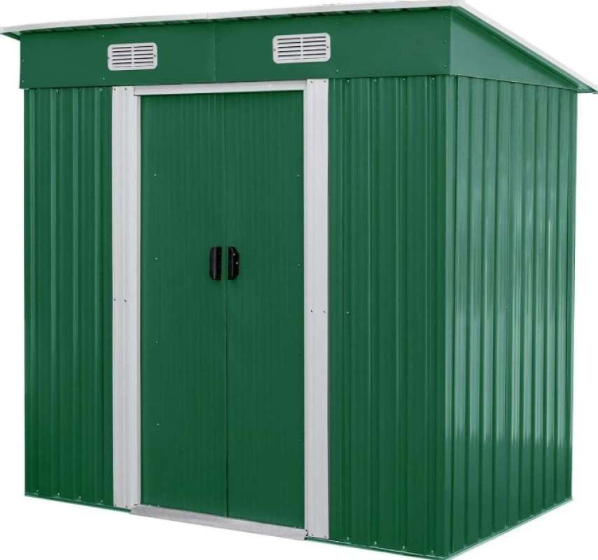 Jual Ins 3.5x6 Outdoor Garden Storage Shed Backyard Metal Tool House W ...
