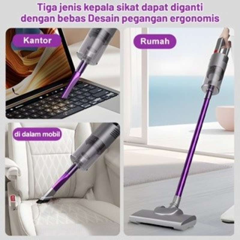 Jual Vacuum Cleaner Portabel Penyedot Debu & Tungau 18000pa Handheld 3 ...