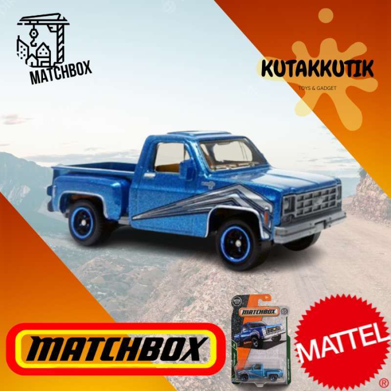 Jual Matchbox Mobil Pickup Truck 75 Chevy Stepside Biru Metalik Mbx ...