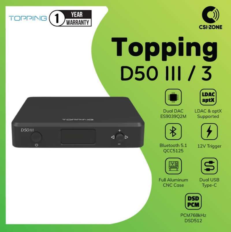 Jual Topping D50iii / D50 Iii Dual Es9039q2m Bluetooth 5.1 Ldac Desktop ...