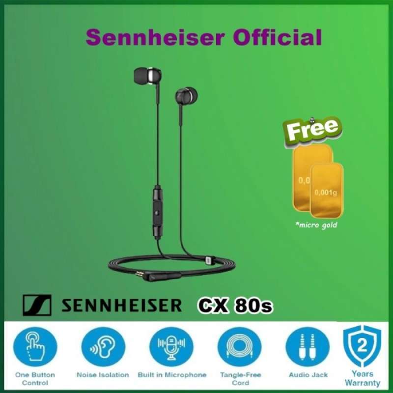 Jual Sennheiser Cx 80s In Ear Earphone With Mic Cx80s Cx 80 S Cx80 S Di ...
