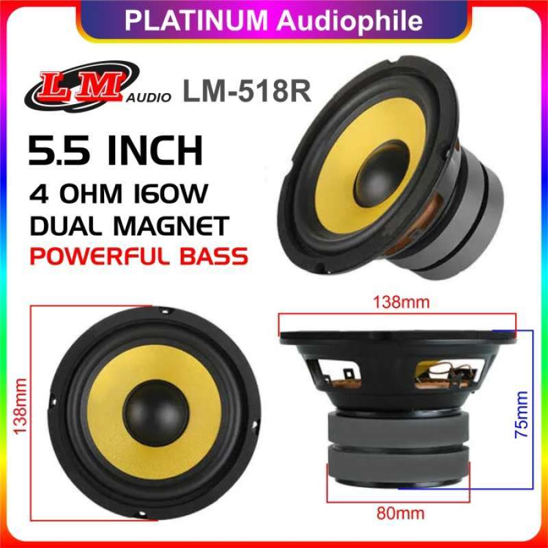 Jual Speaker Full Range Bass 5 6 8 Inch Hifi Fullrange Mid Bass Mid ...