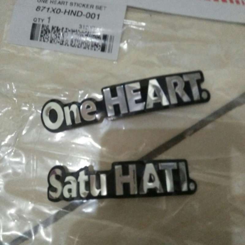 Promo Emblem One Hart Heart Dan Satu Hati Crom 100mm Original Honda Diskon 23% Di Seller Sari ...