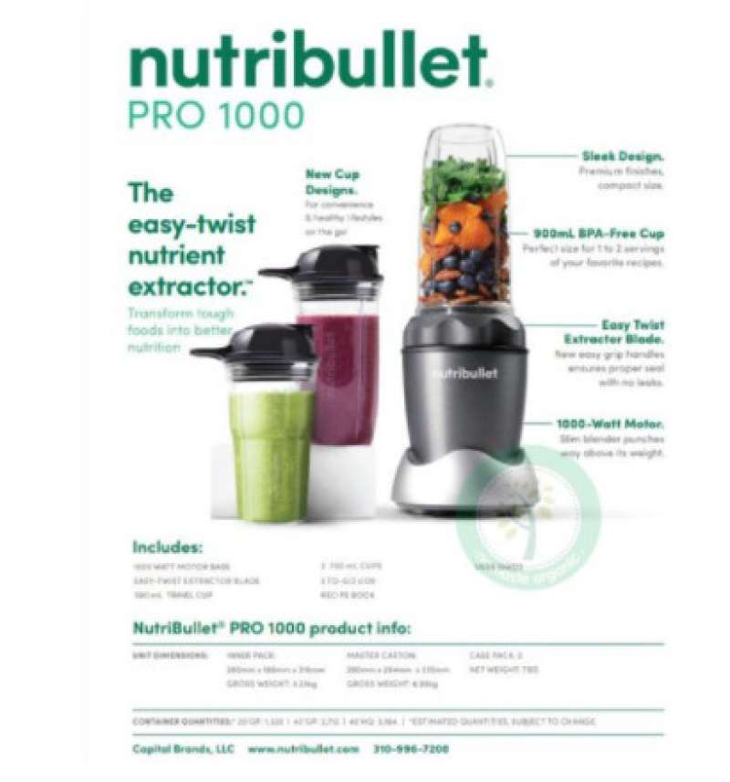 Promo Nutribullet Pro 1000 W 8 Pc - Nutri Bullet Blender 1000w - Diskon ...