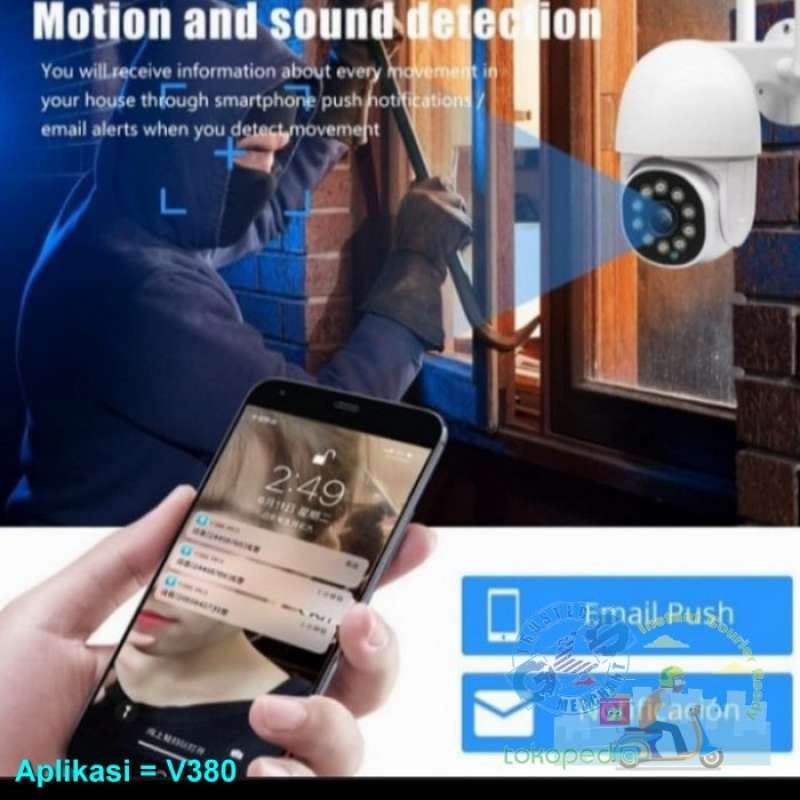 Promo Ip Camera Ipcam V380 Wireless Wi Fi 1080p Hd Ptz Dome 5mp Outdoor