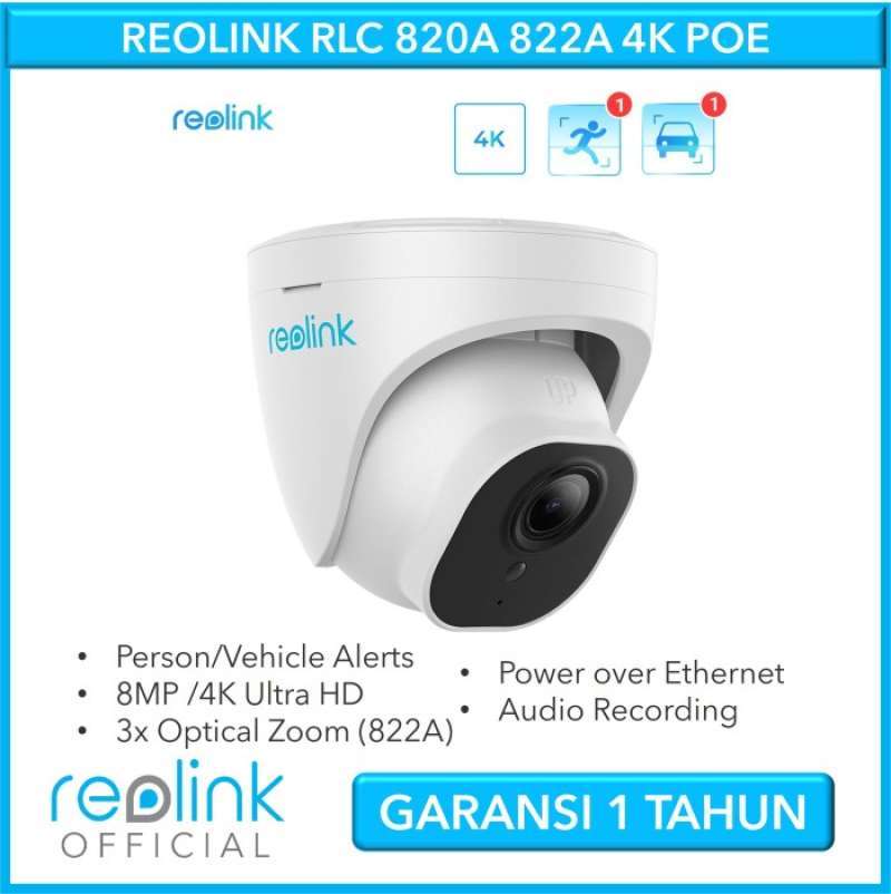 Promo Reolink Rlc 822a 820a 4k 8mp Poe Ip Camera Indoor Outdoor Cctv ...