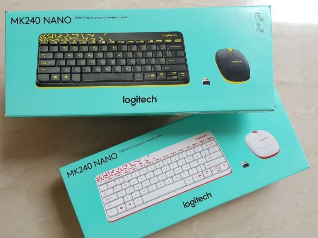 Promo Mk240 Nano Receiver Wireless Mouse + Keyboard Garansi Resmi ...