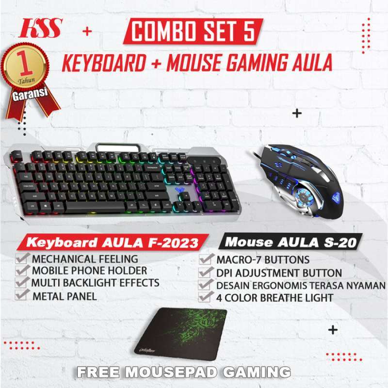 Promo Combo Aula Gaming Keyboard F2023 Dan Mouse S20 Diskon 23% Di ...