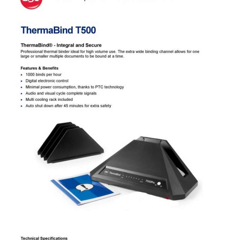 Promo Gbc Thermabind T500 Pro - Mesin Jilid - Thermal Binding System ...