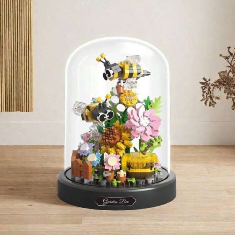 Jual Balody Mainan Balok Susun Garden Bee Flower Dome Lego 588 Bricks ...