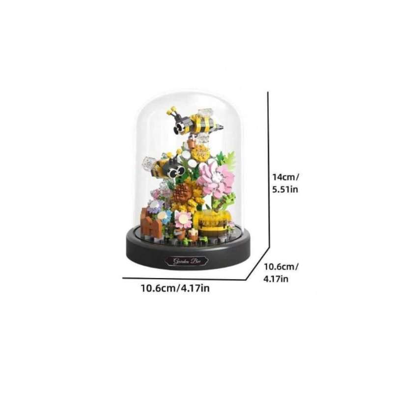 Jual Balody Mainan Balok Susun Garden Bee Flower Dome Lego 588 Bricks ...