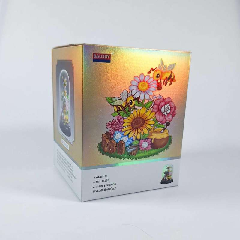 Jual Balody Mainan Balok Susun Garden Bee Flower Dome Lego 588 Bricks ...