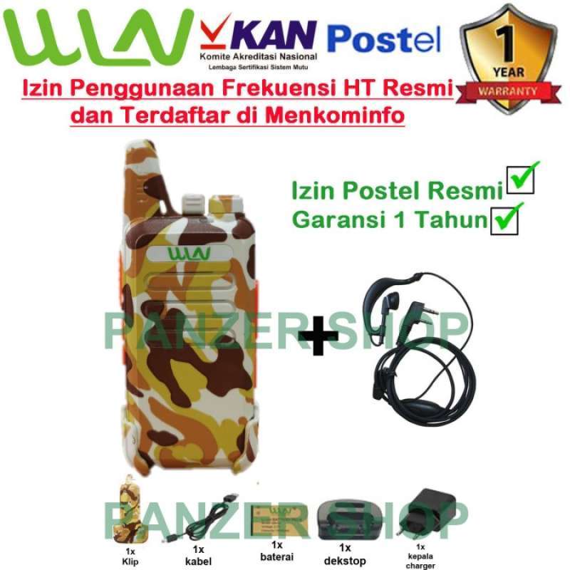 Promo Paket Standar Satuan Ht Wln Two-way Radio - Loreng Hijau Army 2 ...