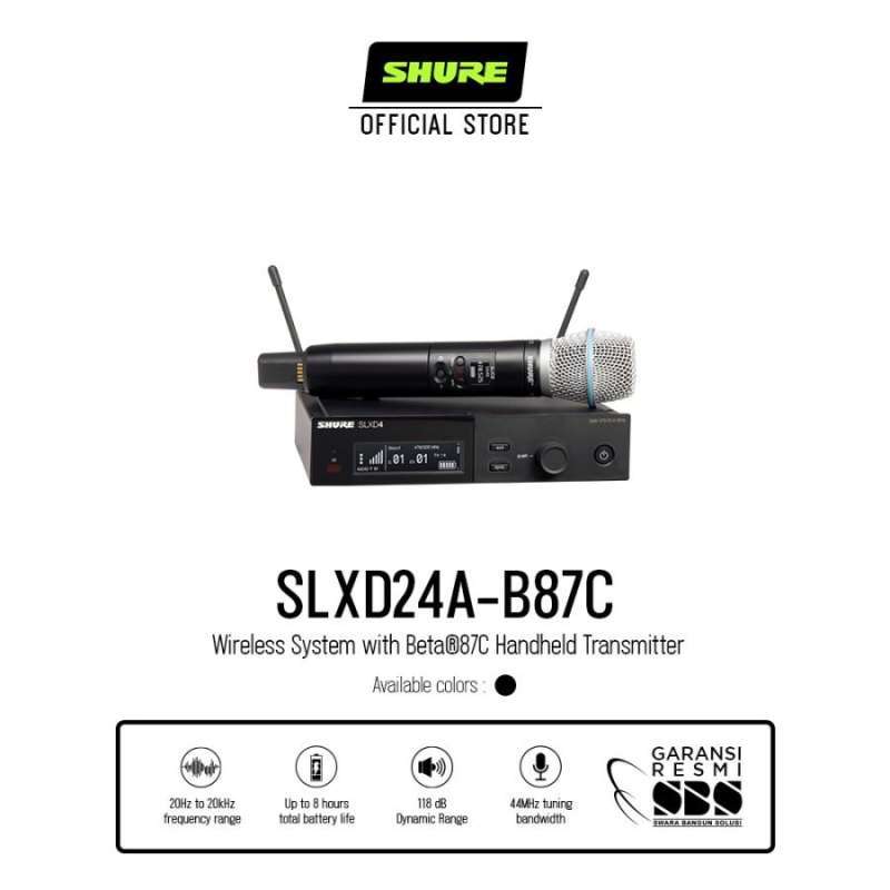 Jual Shure Slxd24a/b87c Wireless System With Beta 87c Handheld ...