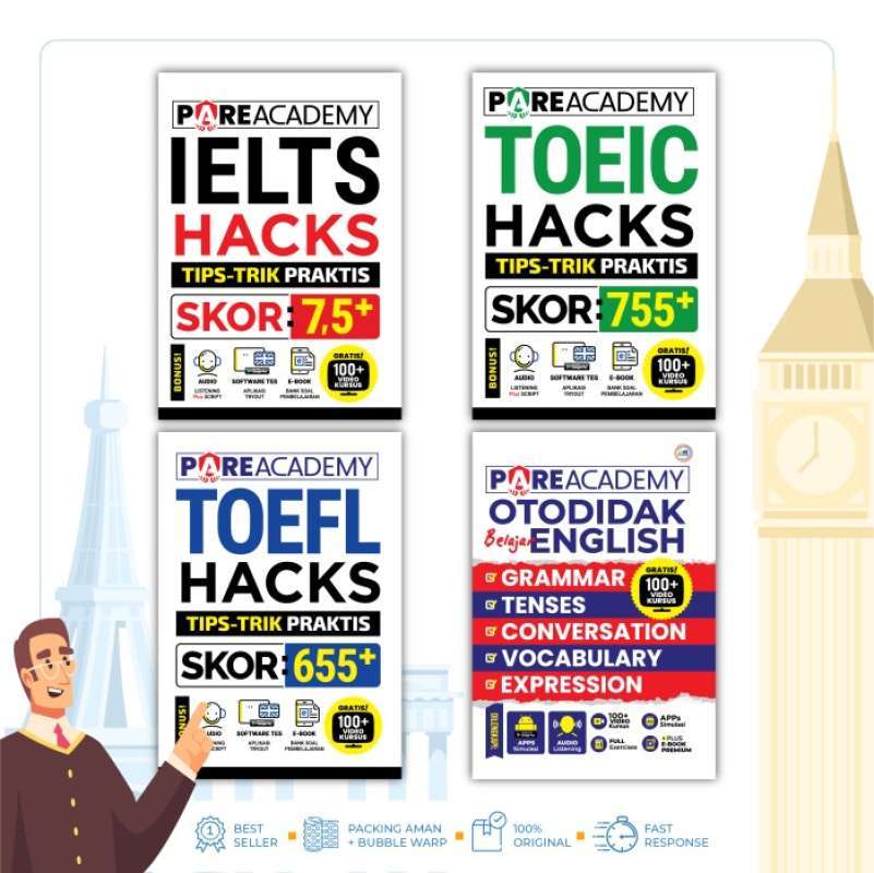 Jual Buku Ielts - Grammar - Conversation - Toeic -toefl Recommended Lengkap - Ielts Di Seller ...