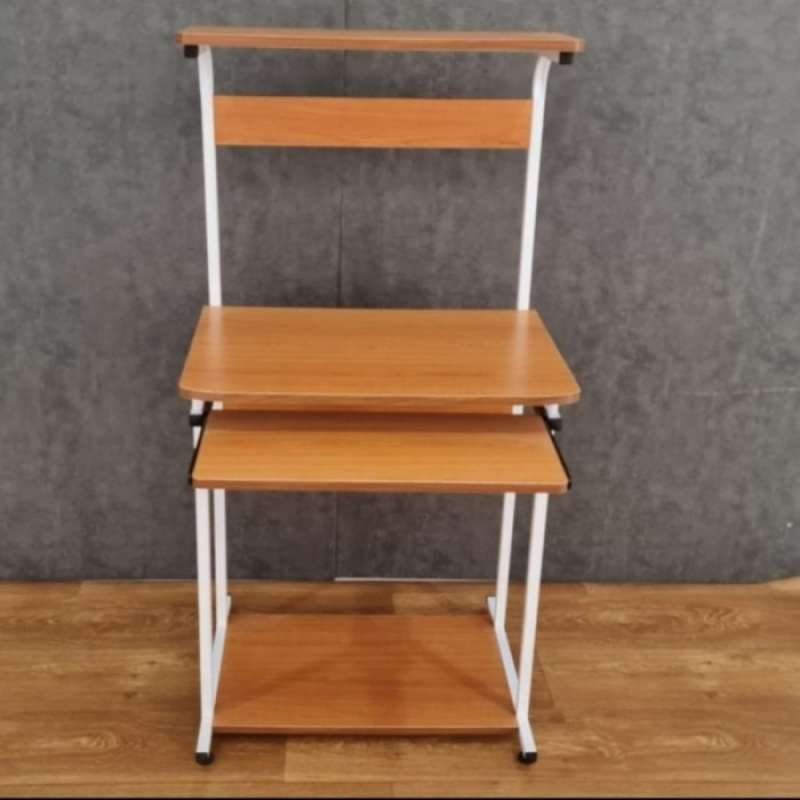 Promo Meja Komputer Besi Tingkat H905 Terbaru - Huga 905 Walnut Diskon ...