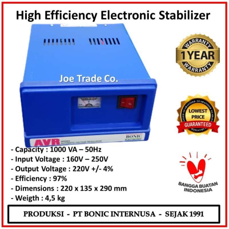 Promo Avr Bonic Ex 1000 Stabilizer Listrik Stavolt - Diskon 23% Di ...