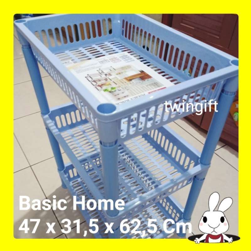 Promo Rak Plastik Serbaguna, Besar Susun 3, Basic Home(member Of Lion ...