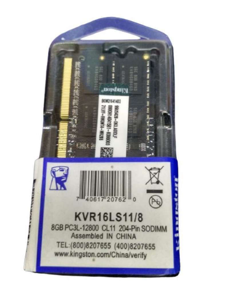 Promo Memory Kingston Sodimm Ddr3 8gb Pc3l-12800 Cl11 [kvr16ls11/8] Diskon 23% Di Seller ...