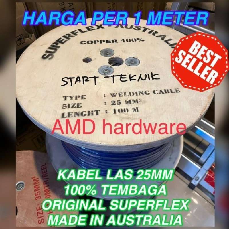 Jual Kabel Las Full Tembaga 25mm Eceran Welding Cable Nlg (daiden ...