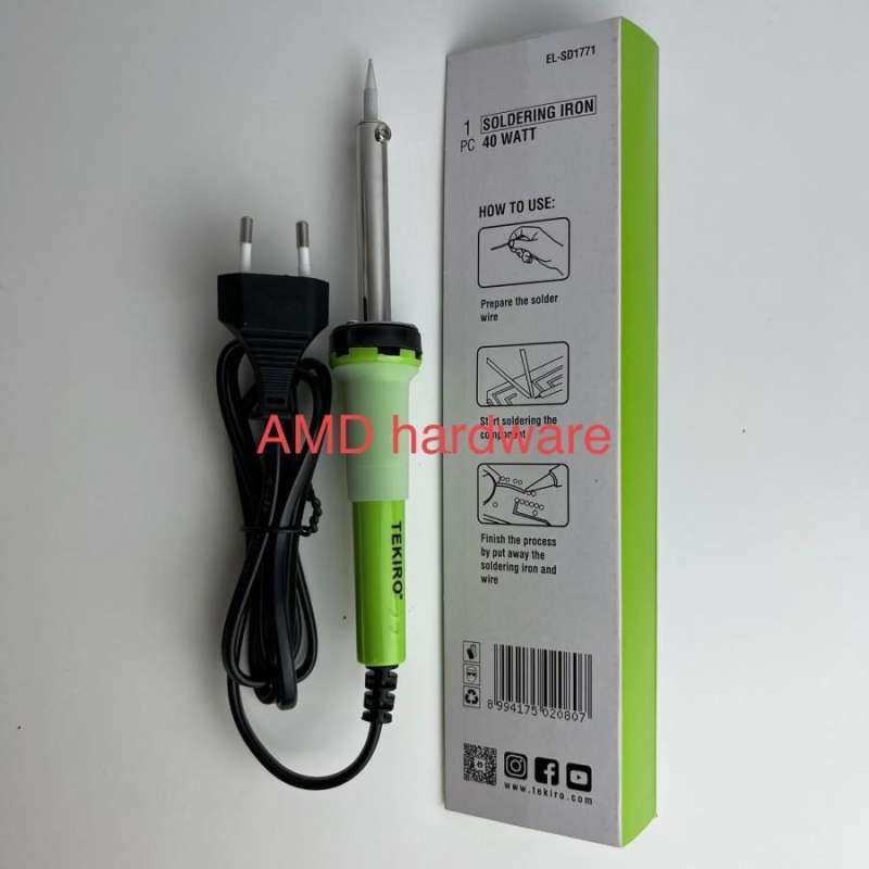 Jual Solder Listrik 30 40 Watt Tekiro Kapusi Tang Las Kawat Besi Timah ...