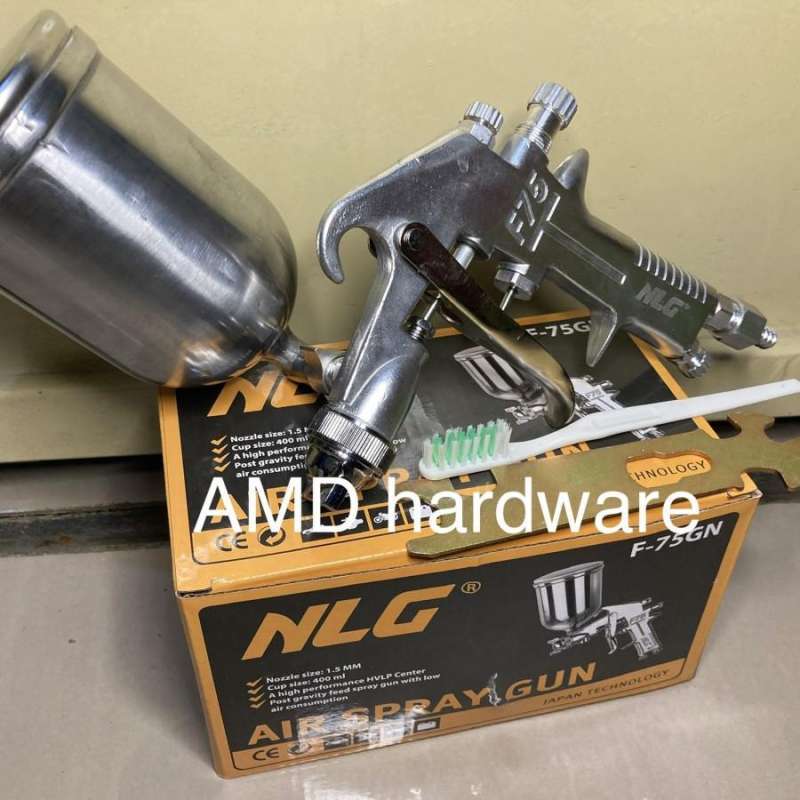 Jual Spray Gun Tabung Atas F75gn Alat Semprot Cat Kompresor Angin Nlg ...