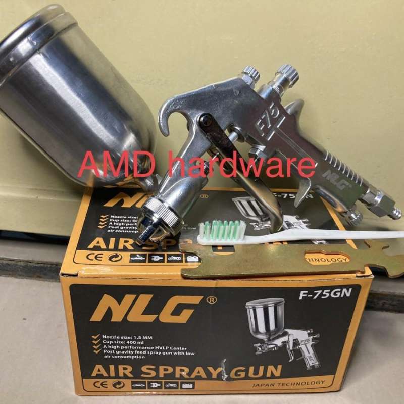 Jual Spray Gun Tabung Atas F75gn Alat Semprot Cat Kompresor Angin Nlg ...