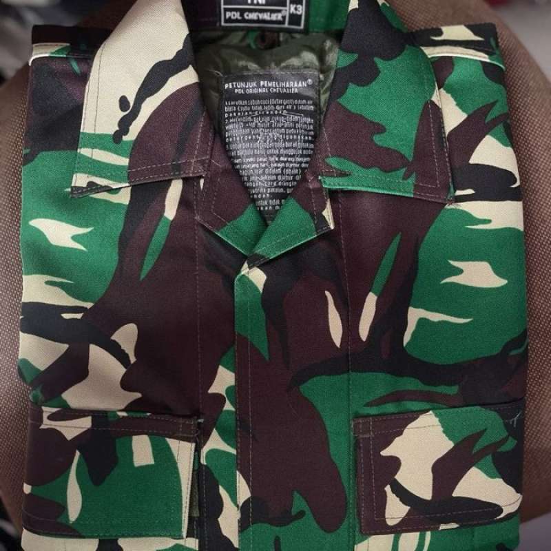 Jual Baju Pdl Tni Loreng Chevalier Premium Velbed Woll Furing - Eb Di ...