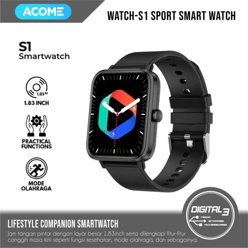 Jual Acome Watch S1 Sport Smart Watch Bluetooth Jam Tangan Pintar 1.83 ...
