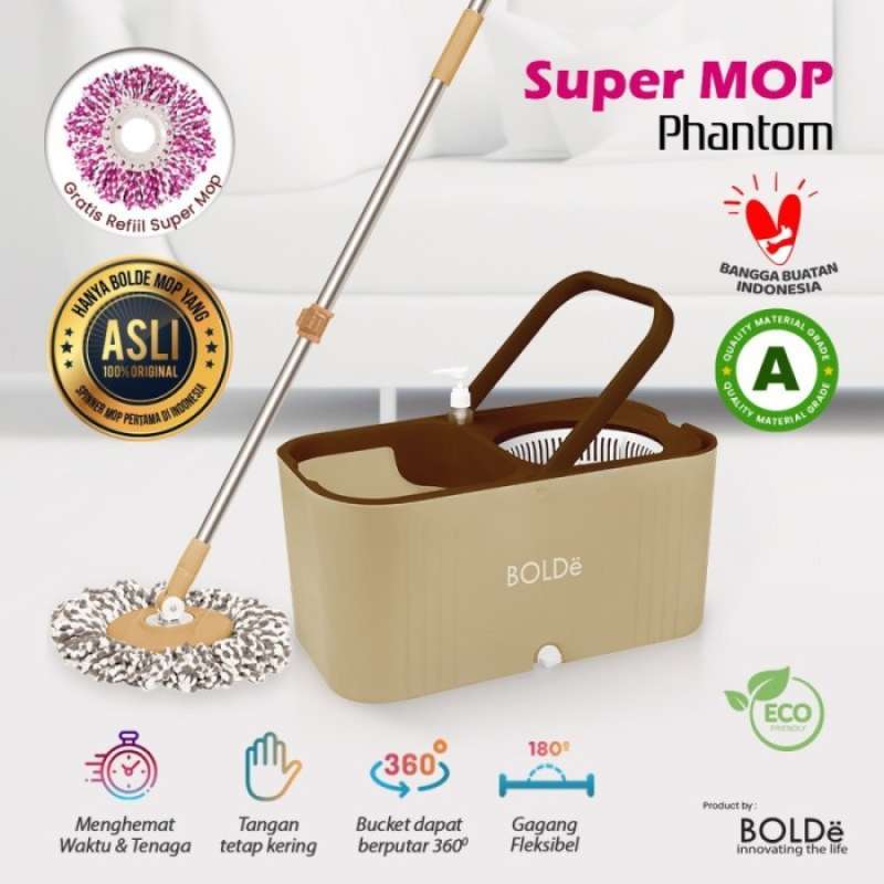 Promo Bolde Super Mop Phantom 7 L - Alat Pel Putar Otomatis Utilitas ...
