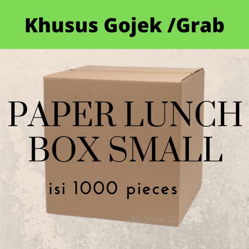 Promo 1 Dus Paper Lunch Box Small / Kecil Isi 1000 Pieces Diskon 23% Di ...