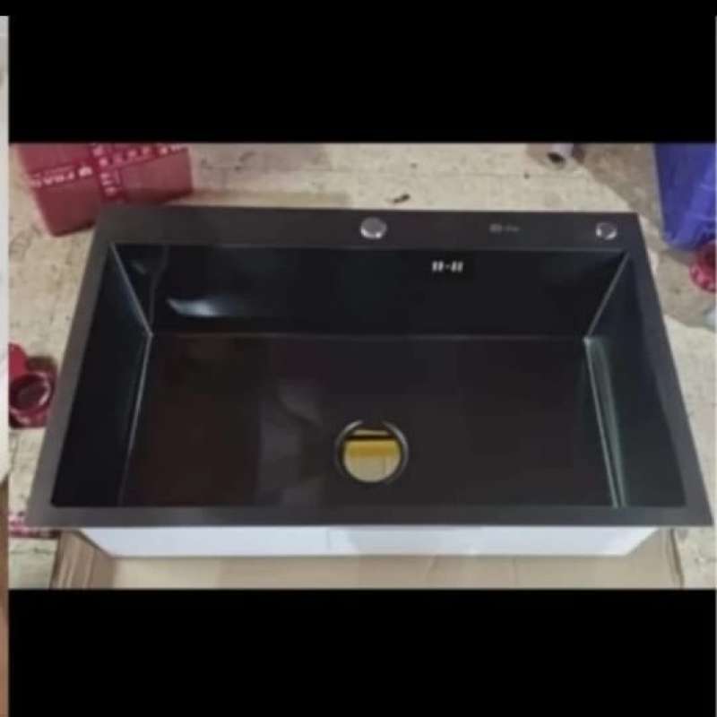Promo Kitchensink 8050 Black Paket Kran Pipa/ Bak Cuci Piring Hitam ...