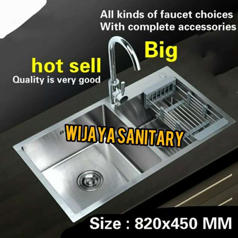 Promo Kitchen Zink Bolzano 8245 /bak Cuci Piring Stenles 2 Lobang ...