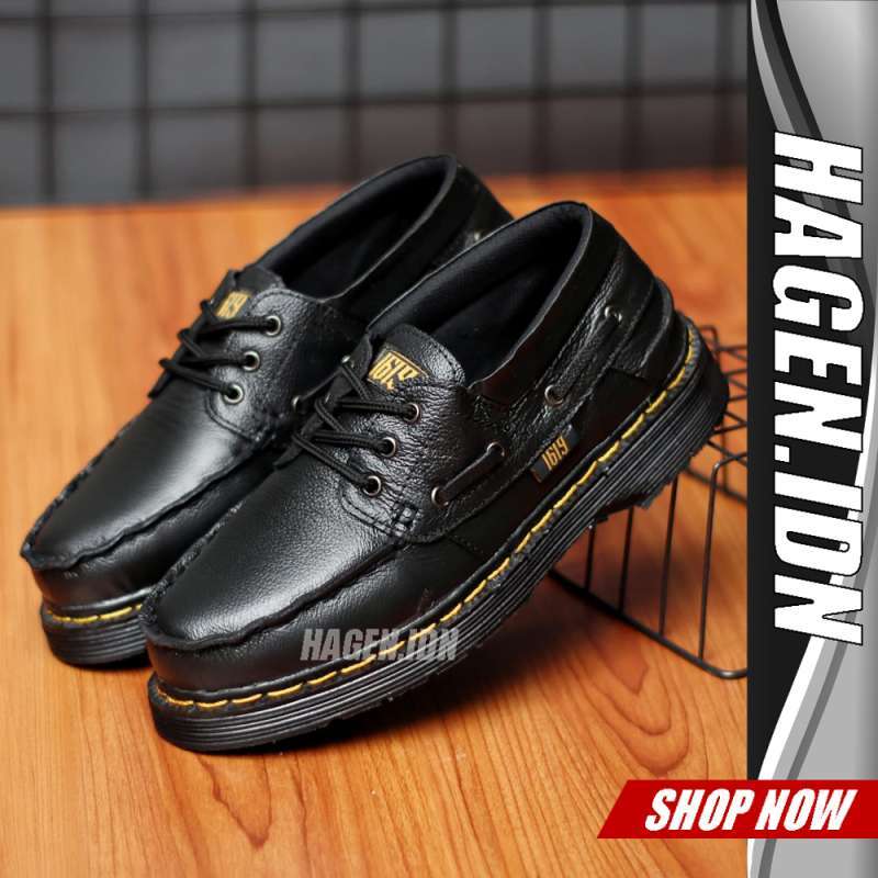 Promo Beta Sepatu Low Boots Kulit Asli Original Docmart Hitam Casual ...