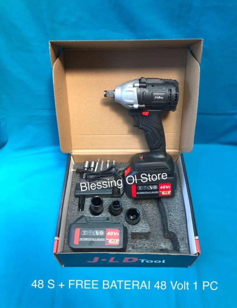Promo Cordless Impact Wrench Brushless 48s By Jld Tools + 1 Baterai 48v ...