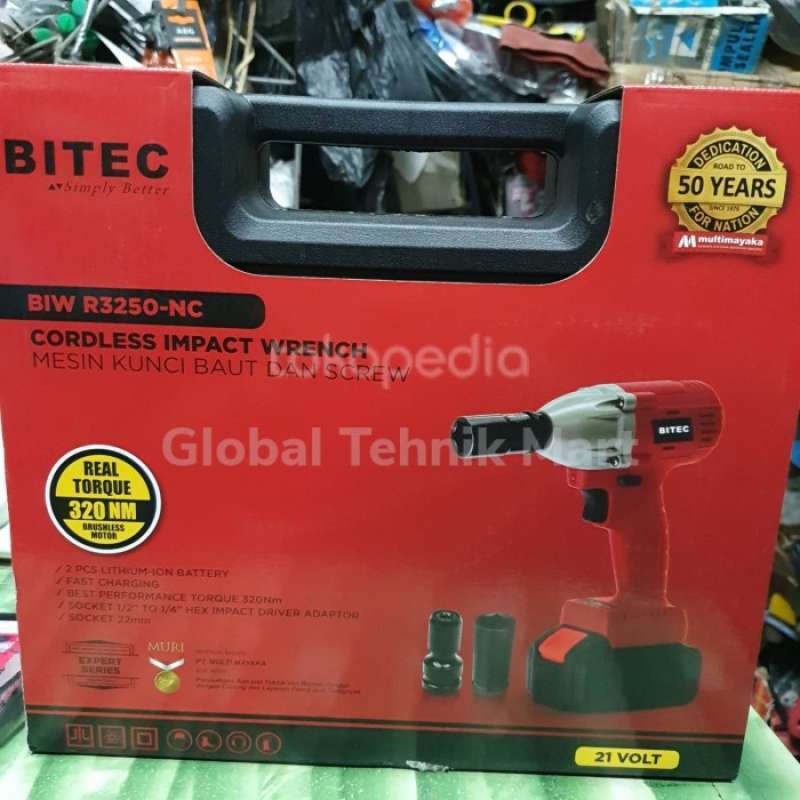 Promo Impact Wrench Bitec Cordless Impact Wrench Biw R3250-nc Buka Baut Diskon 23% Di Seller ...