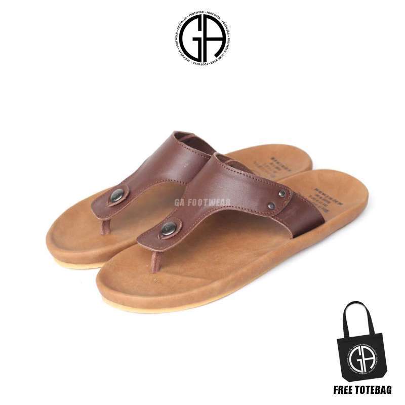 Promo Revolc - Sandal Pria Kulit Asli Sendal Jepit Pria/cowok Original ...