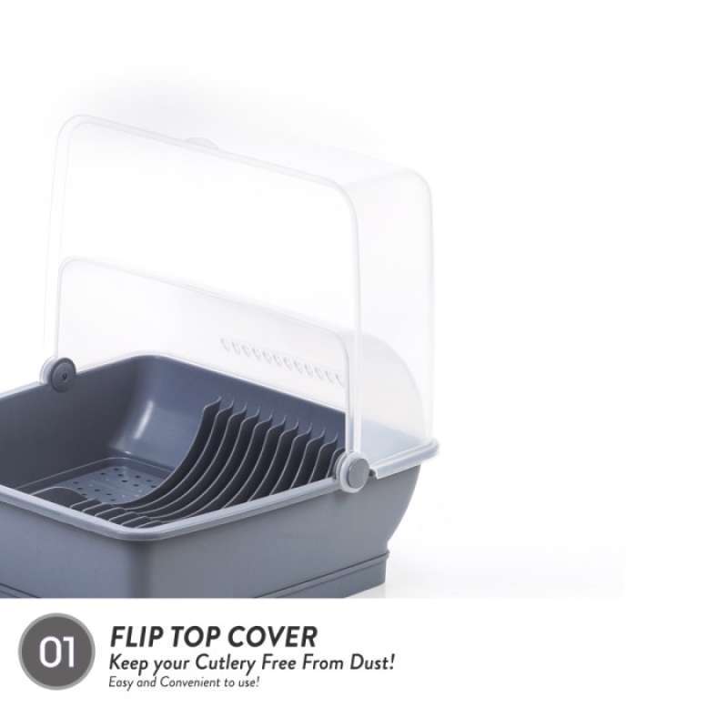 Promo Elianware Extra Large Dust Free Home Dish Rack Disk Drainer With ...