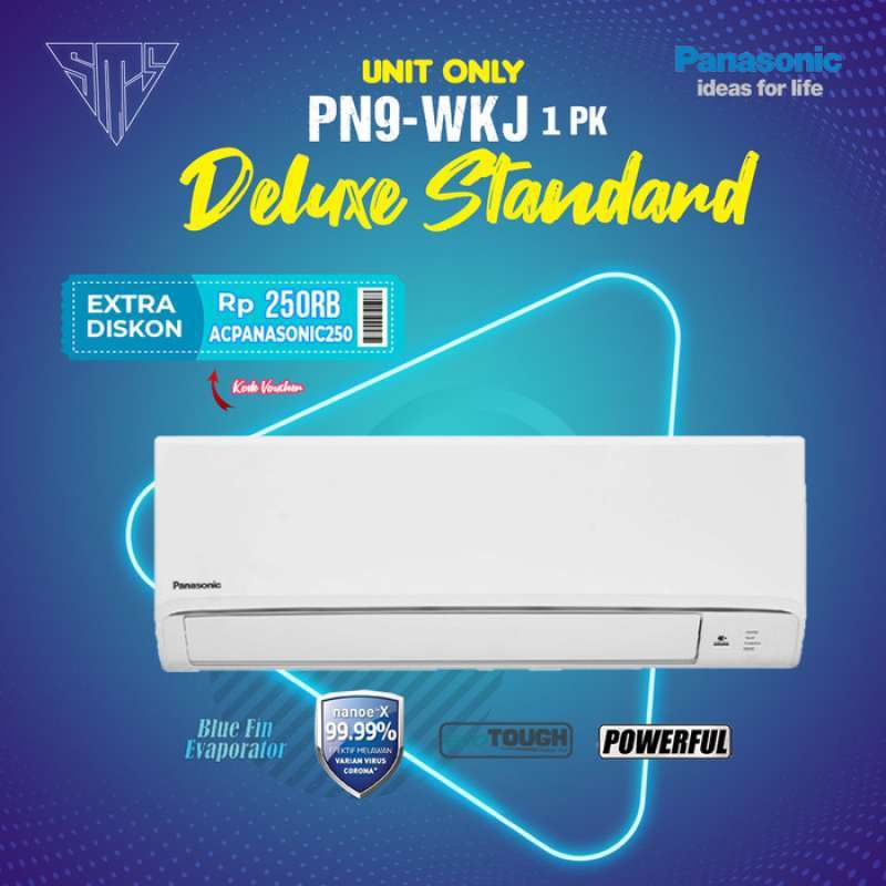 Promo Ac Panasonic 1 Pk Cs-pn9wkj Deluxe Standart R32 Eco Smart Diskon 23% Di Seller Berlian ...