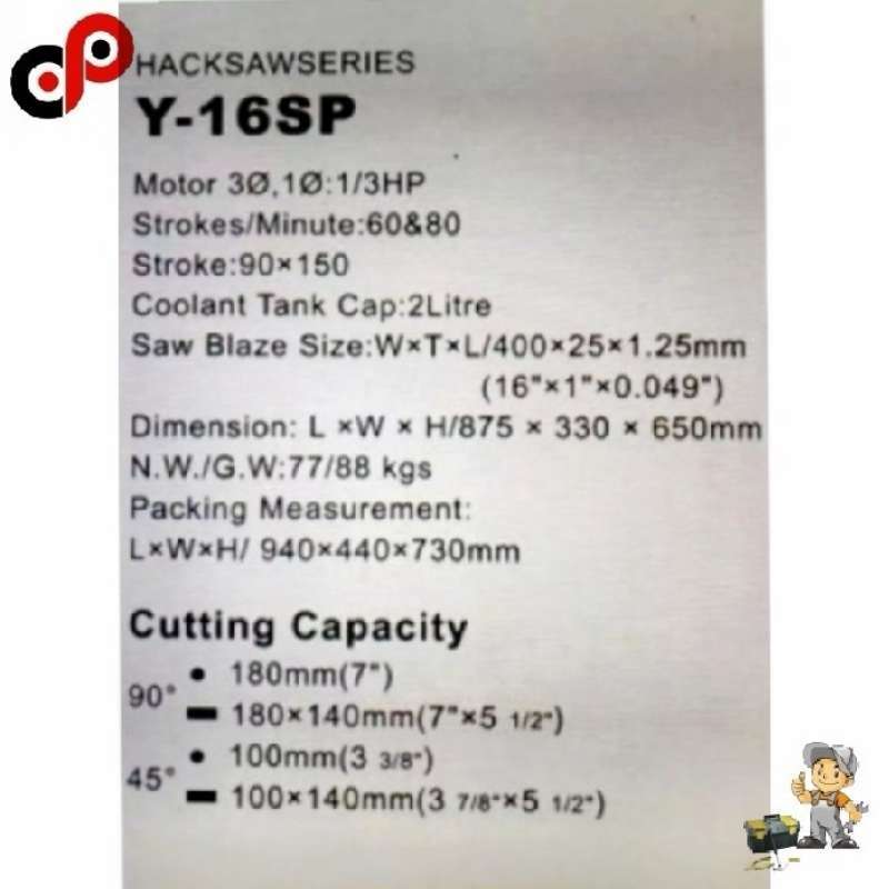 Promo Kingrex Hacksaw Machine 16 Rex 16 Sp / Mesin Gergaji 16 Diskon 23 ...