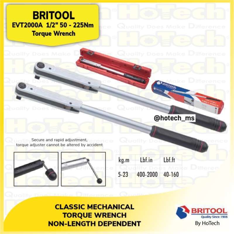 Promo Britool | Evt2000a | Evt 2000a Torque Wrench 1/2 | Kunci Moment 1 ...