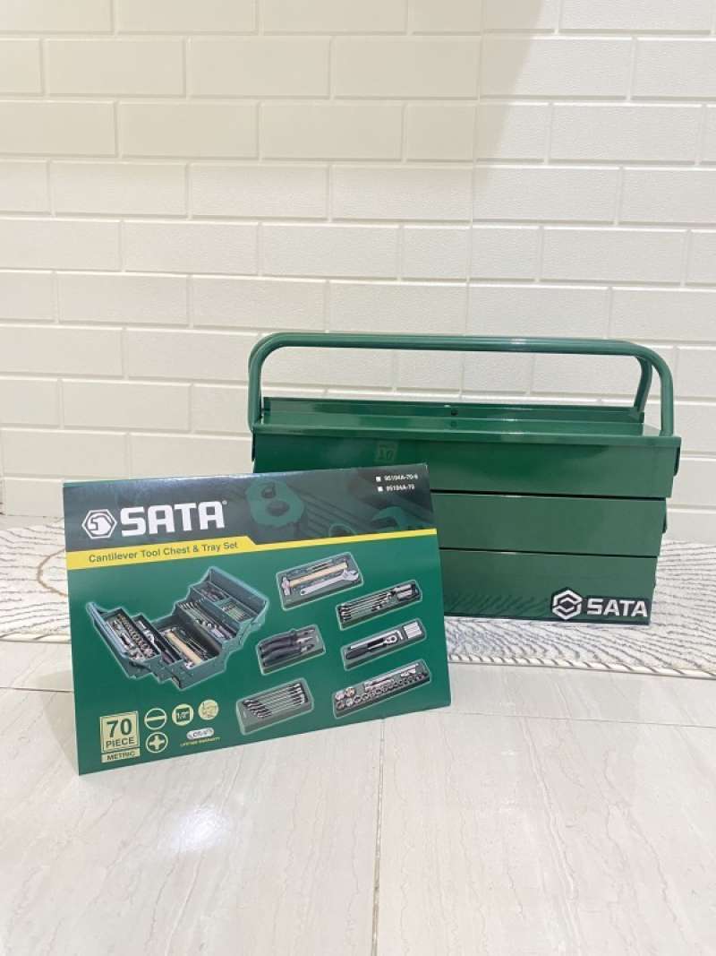 Promo Sata 95104a-70 6pt Cantilever Mechanic Tool Box Set 70pcs Tool ...