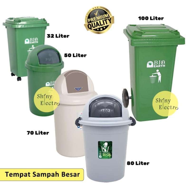 Promo Promo- Tempat Tong Sampah Tutup Goyang 32 L 50 70 80 100 Liter Besar Jumbo - 80 Liter ...