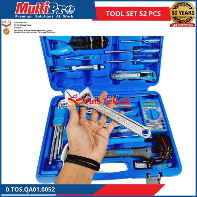 Promo Multipro Toolkit 52 Pcs Alat Pertukangan Kunci Set Tool Kit Set ...