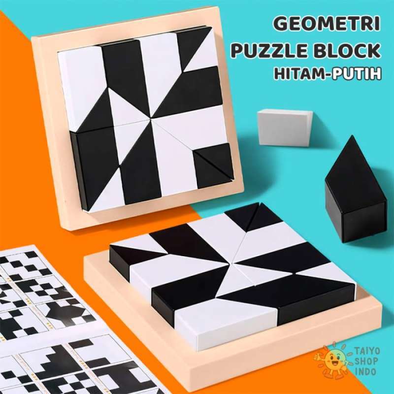Promo Taiyo Mainan Game 3d Geometri Puzzle Plastik Block Blok Basic ...