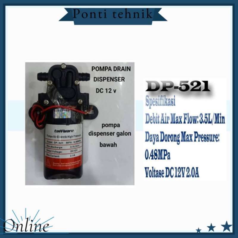 Promo Pompa Drain Dispenser Galon Bawah Dc-12v Diskon 23% Di Seller ...