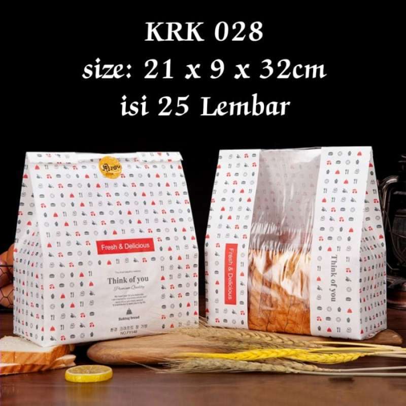 Promo Kemasan Kertas Plastik Roti Tawar Krk028 Plastik Roti Bread Toast ...