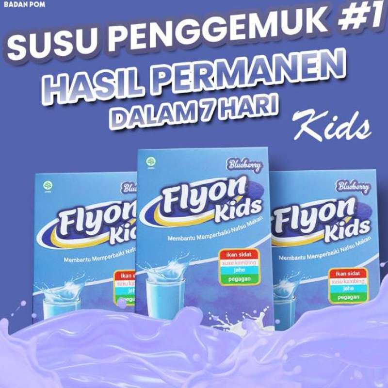 Jual Susu Bubuk Flyon Rasa Blueberry Kids Memperbaiki Nafsu Makan ...