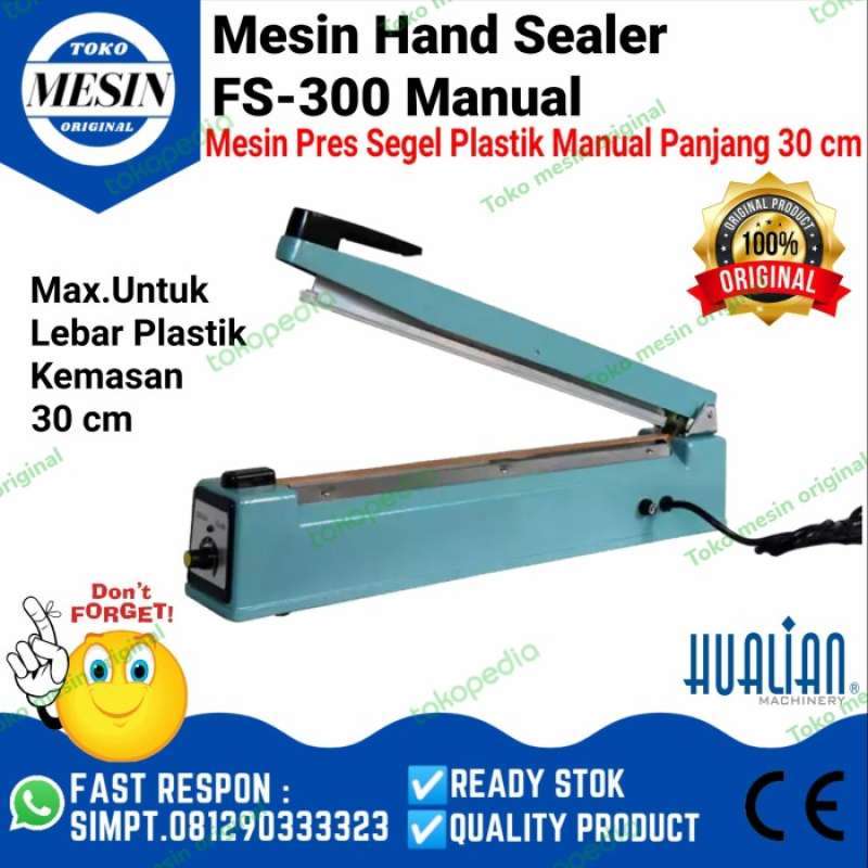 Promo Hand Impulse Sealer Fs-300 Hualian Mesin Lem Segel Plastik ...